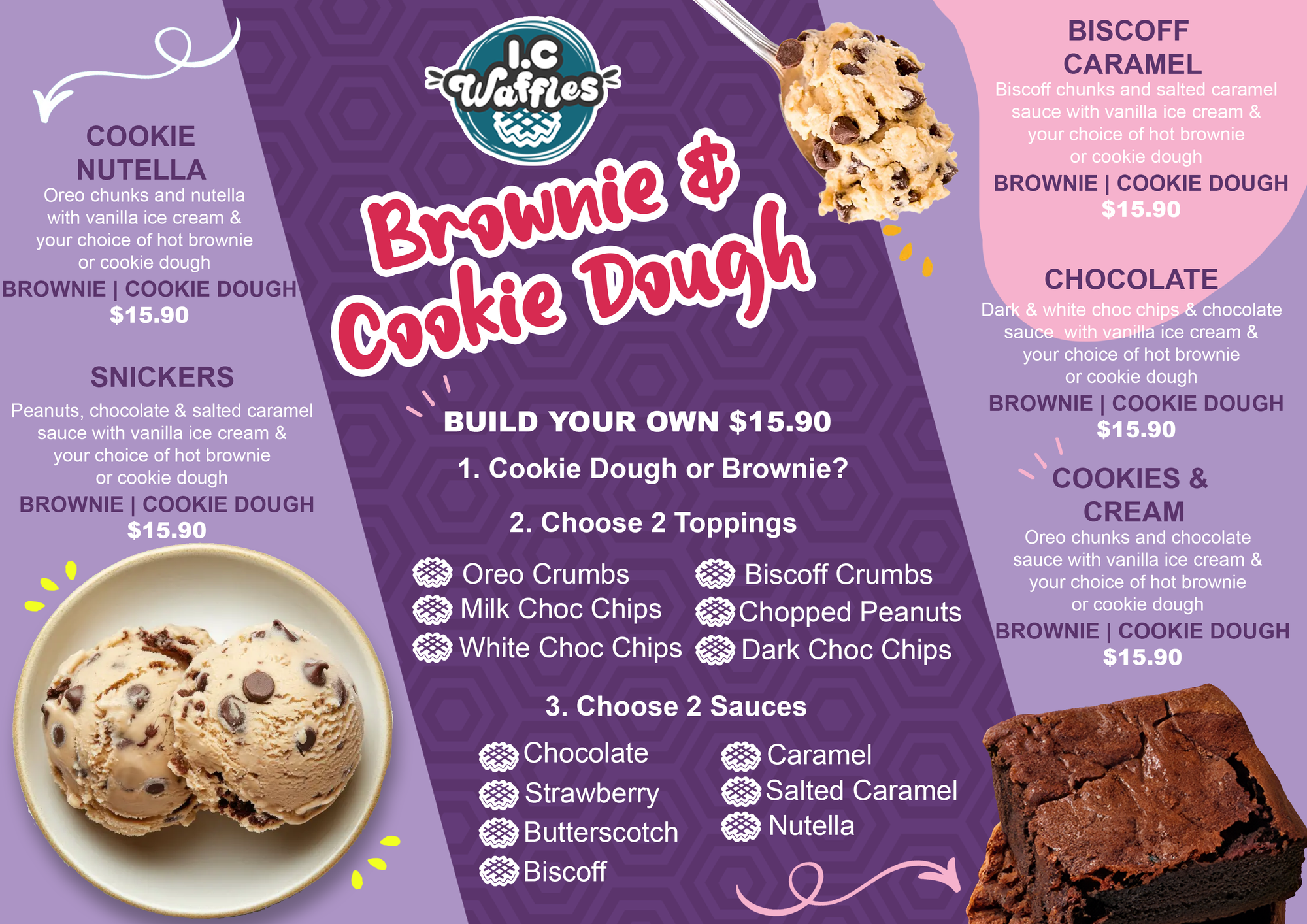 Menu Trays | I.C Waffles | Tauranga | New Zealand