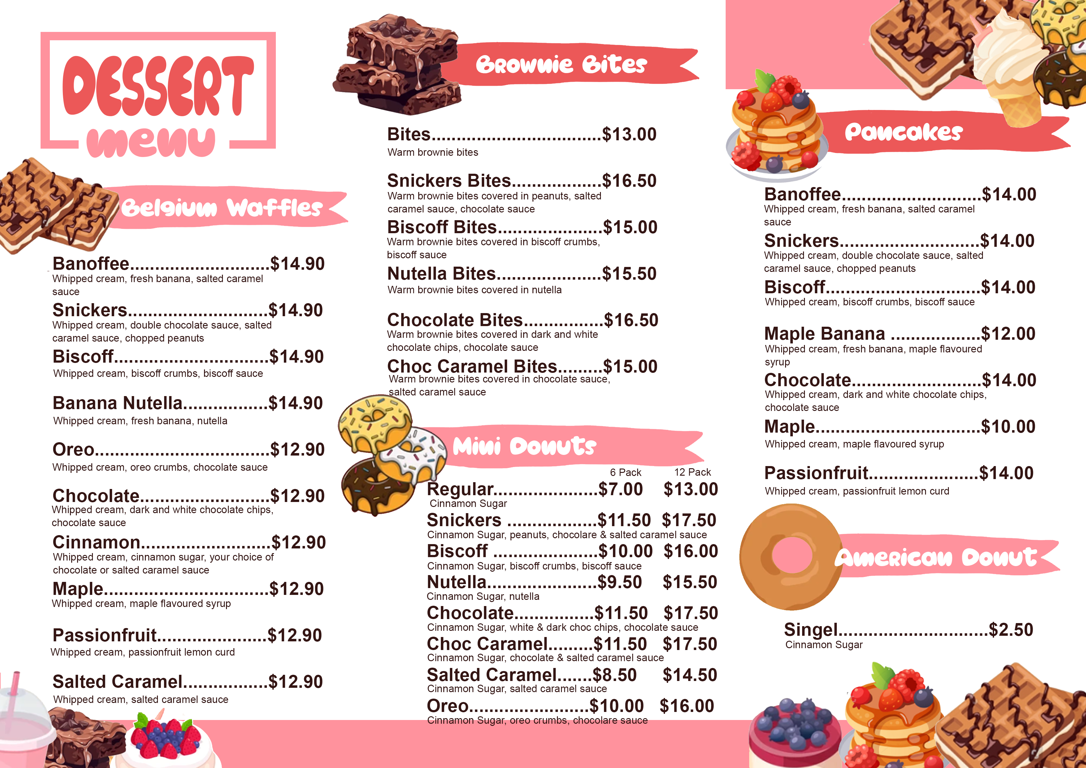 Menu – I.C Waffles