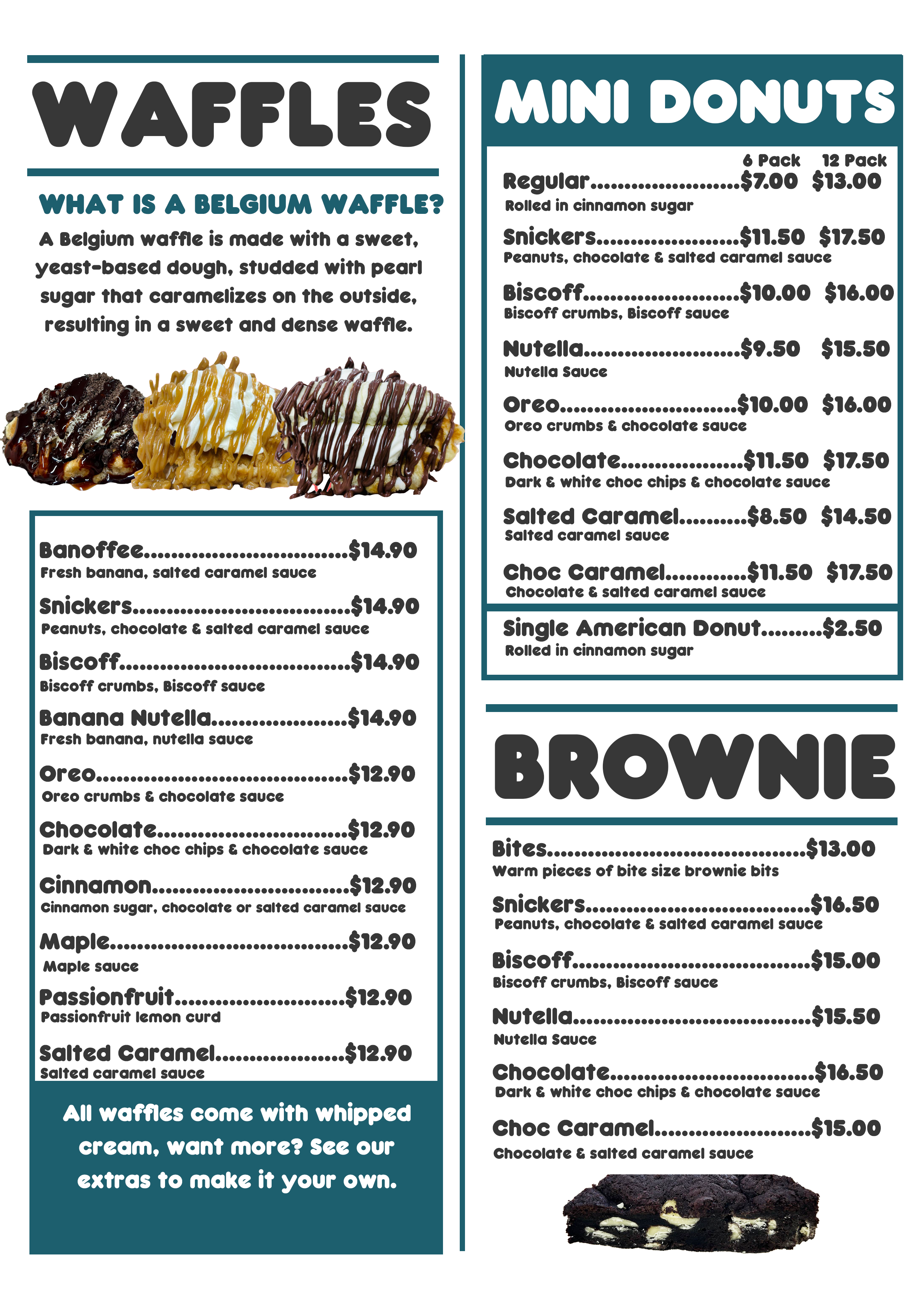 Menu – I.C Waffles